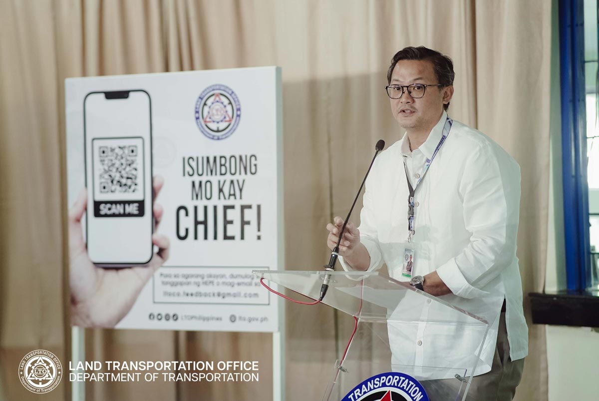 LTO launches 'Isumbong Mo Kay Chief' QR code platform for public feedback and complaints ...
