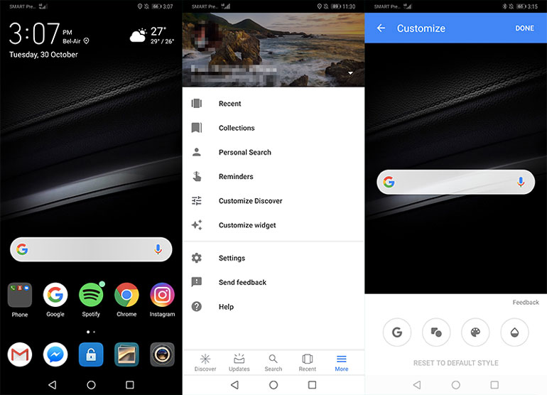 How to customize the Google search bar widget - Technobaboy How to customize the Google search bar widget - Technobaboy